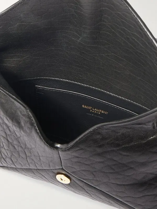 Saint Laurent Cassandre Mini Textured-leather Shoulder Bag