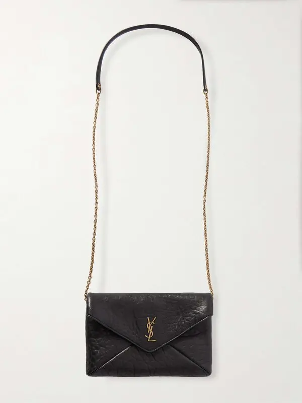 Saint Laurent Cassandre Mini Textured-leather Shoulder Bag