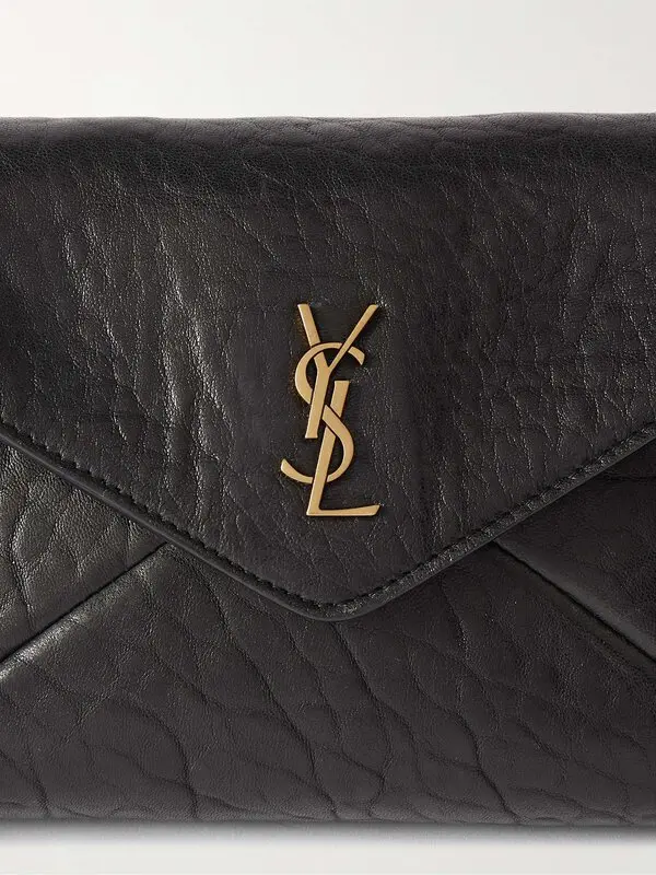 Saint Laurent Cassandre Mini Textured-leather Shoulder Bag