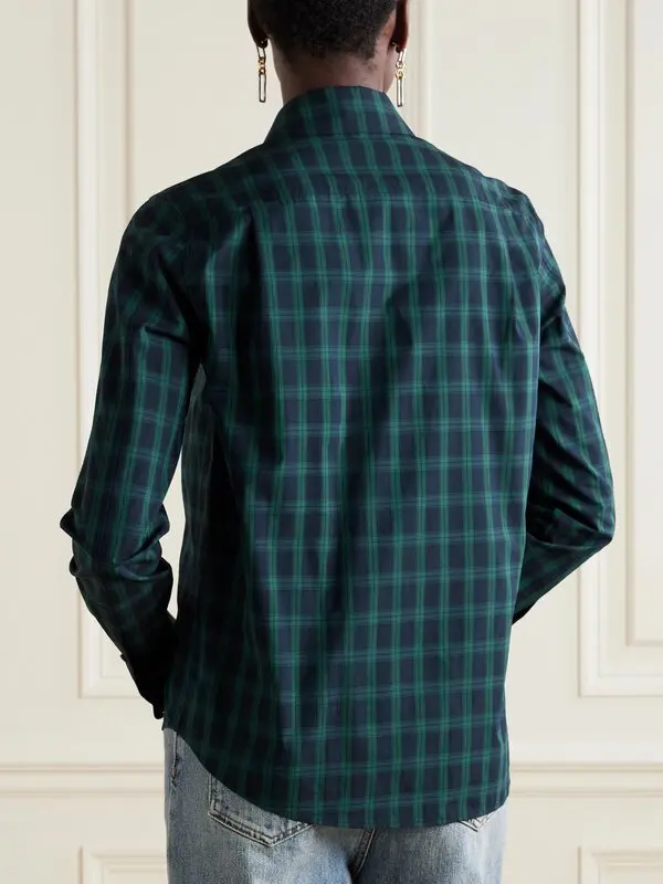 Loewe Asymmetric Checked Cotton-poplin Shirt