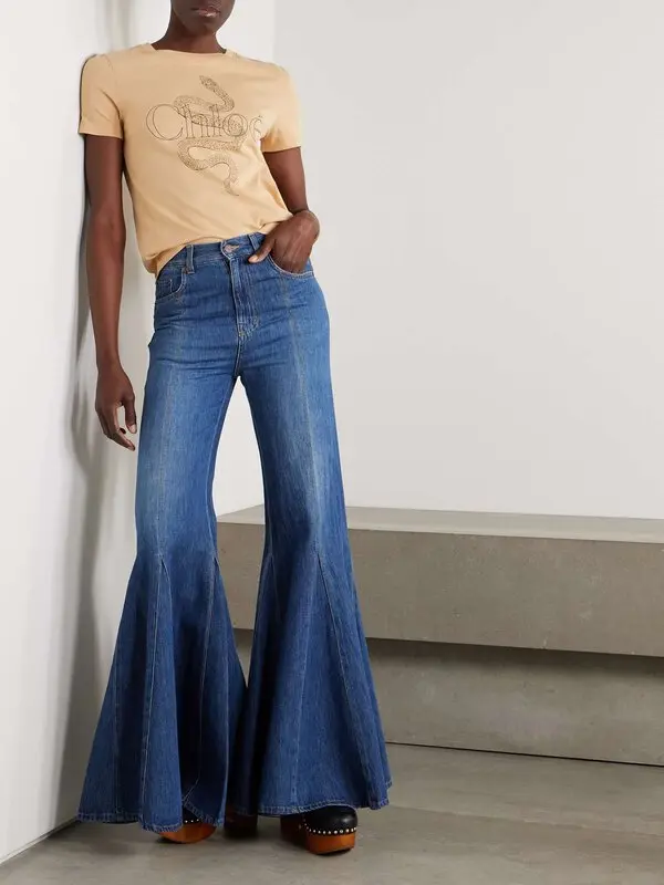 Chloé Printed Cotton-jersey T-shirt