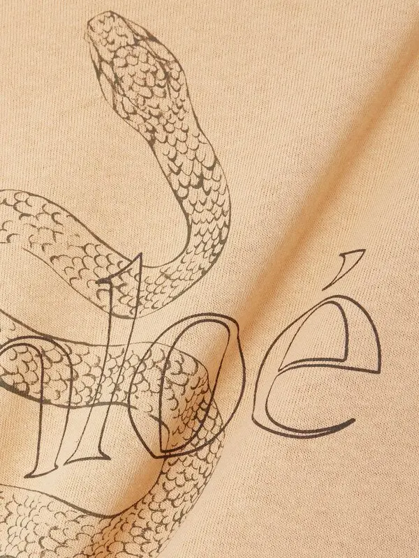Chloé Printed Cotton-jersey T-shirt