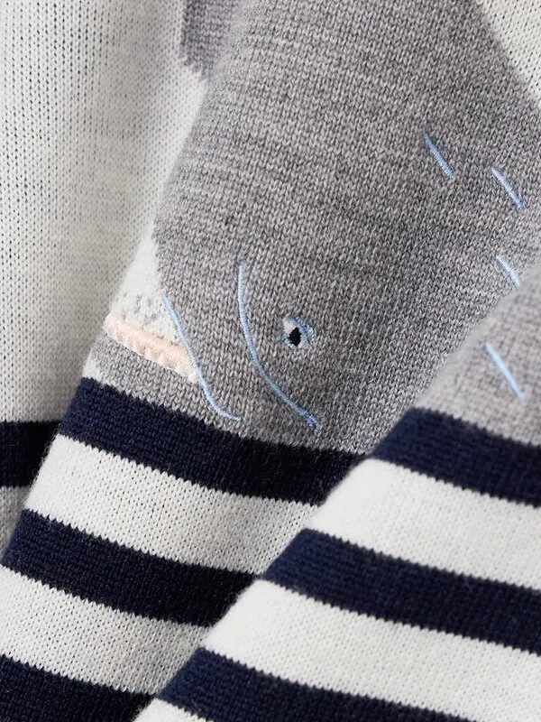 Loewe Embroidered Jacquard-knit Wool-blend Sweater