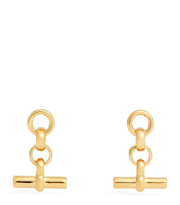 TILLY SVEAAS Plated T-bar Drop Earrings - Gold