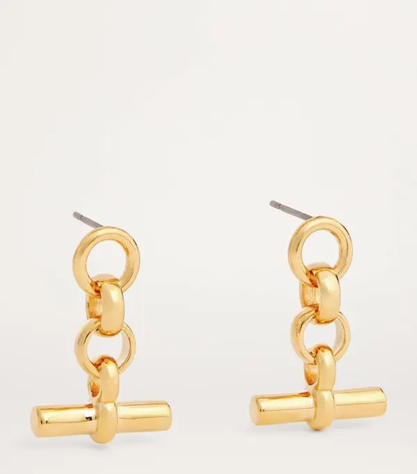 TILLY SVEAAS Plated T-bar Drop Earrings
