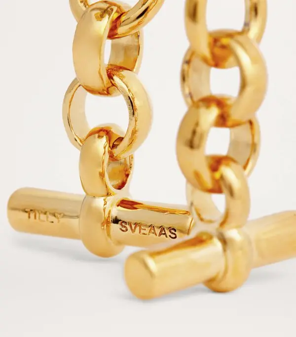 TILLY SVEAAS Plated T-bar Drop Earrings