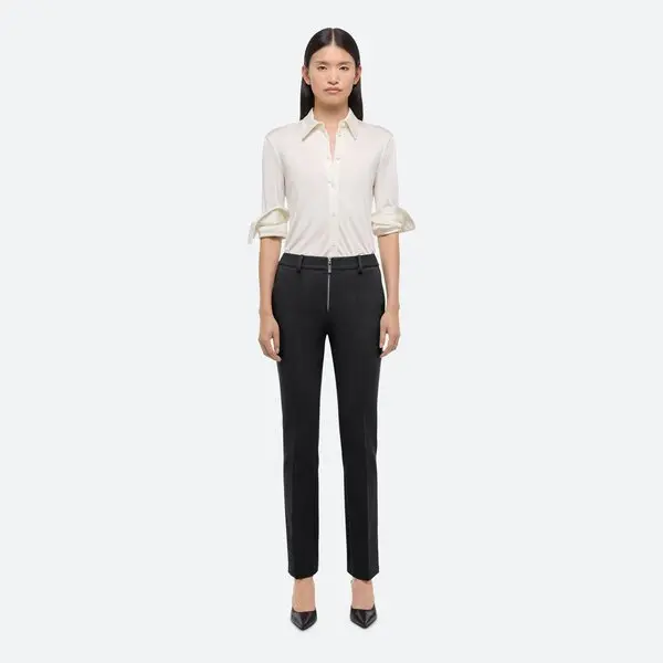 Helmut Lang Slim Zip Cigarette Pants - Black