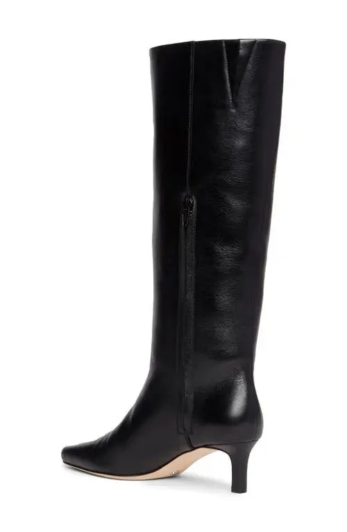 Paige Ansley Kitten Heel Knee High Boots - Black