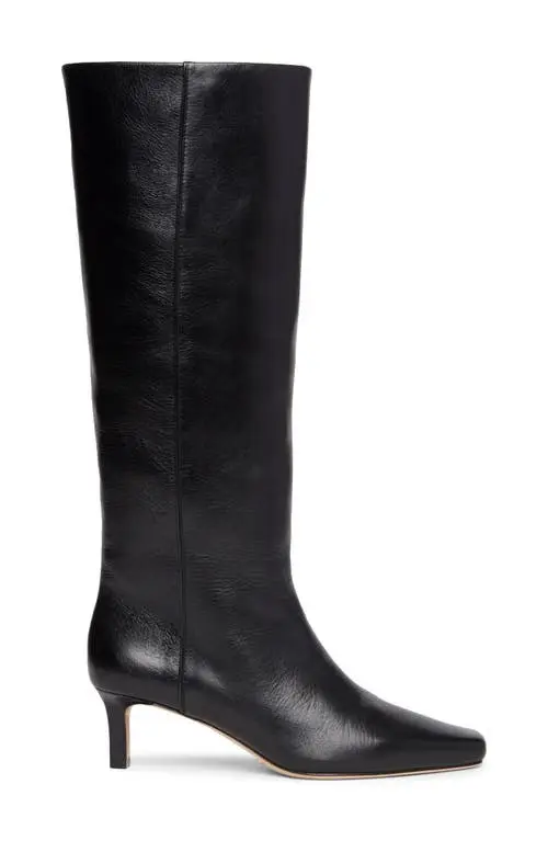 Paige Ansley Kitten Heel Knee High Boots - Black
