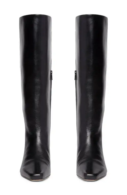 Paige Ansley Kitten Heel Knee High Boots - Black