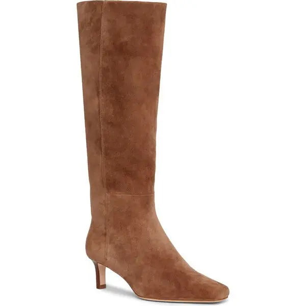 Paige Ansley Kitten Heel Knee High Boots - Truffle
