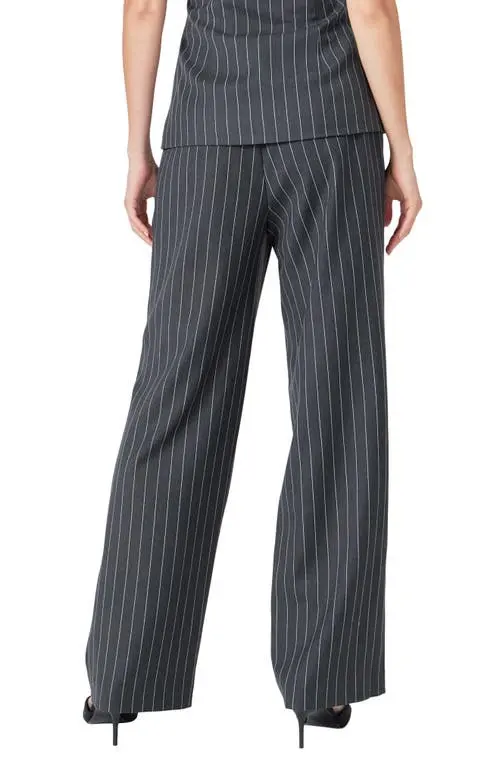 Endless Rose Pinstripe High-waist Trousers