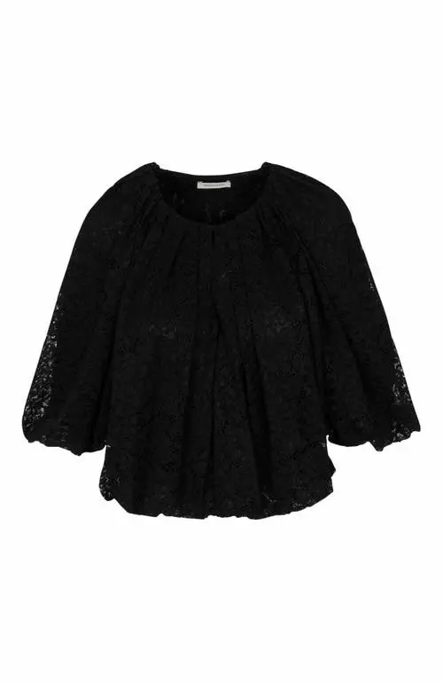 Rebecca Taylor Idun Lace Top - Black
