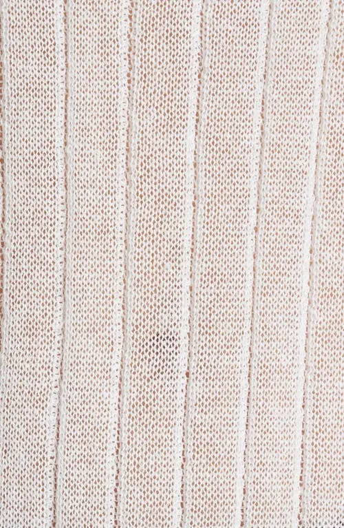 Solid & Striped The Nicki Rib Long Sleeve Linen Blend Cover-up Dress