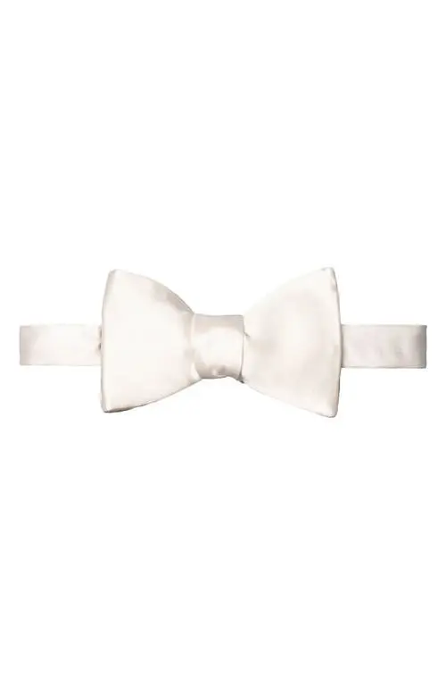 Eton Silk Satin Self-tie Bow Tie - Natural