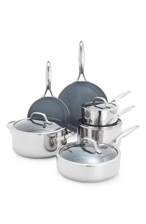 GREENPAN Valencia 11-piece Cookware Set - Stainless Steel