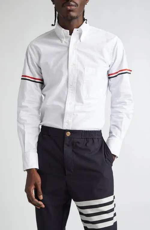 Thom Browne Classic Cotton Poplin Button-down Shirt - White