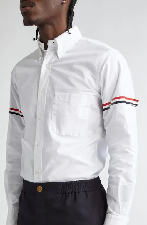Thom Browne Classic Cotton Poplin Button-down Shirt - White