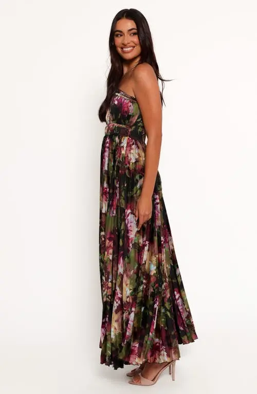 Petal & Pup Angelique Floral Maxi Dress - Grey Blurred Floral | Editorialist