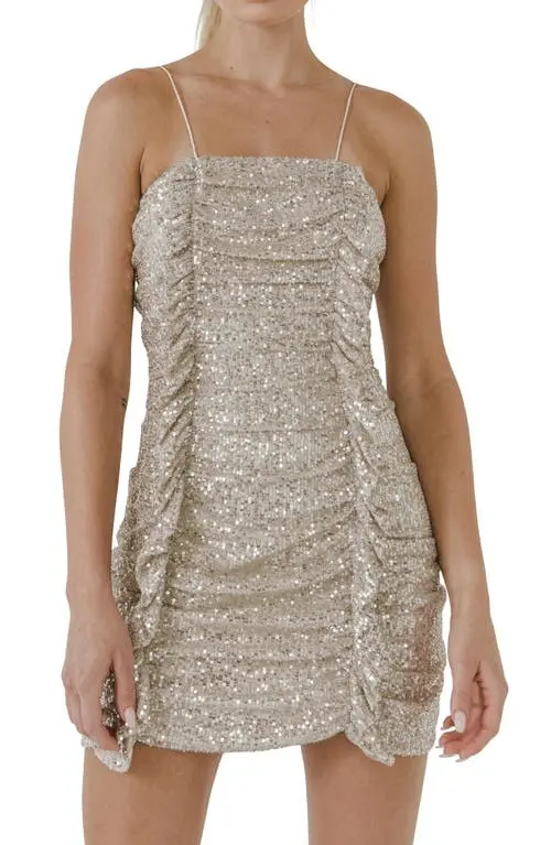 Endless Rose Ruched Sequin Minidress