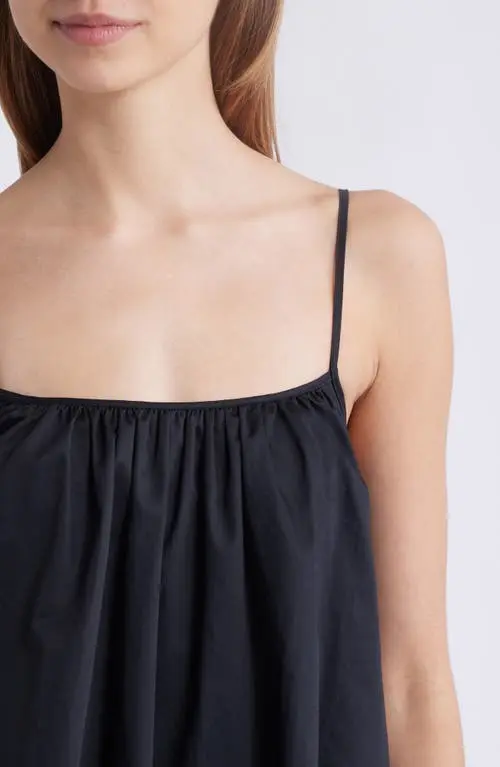 Solid & Striped Lindsay Cotton Poplin Babydoll Minidress - Noir