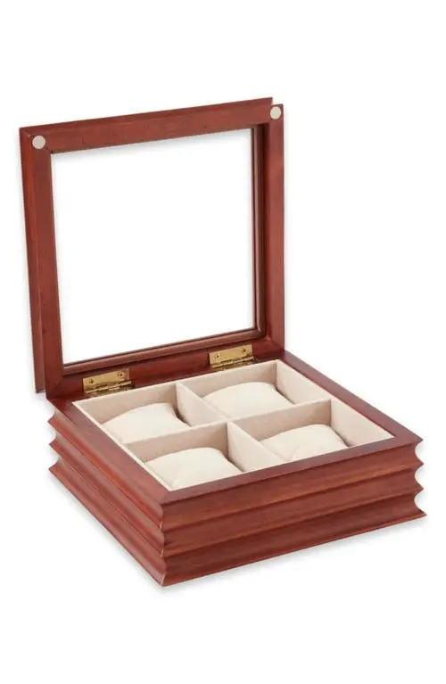 BEY-BERK Bash Wooden Watch Case - Brown