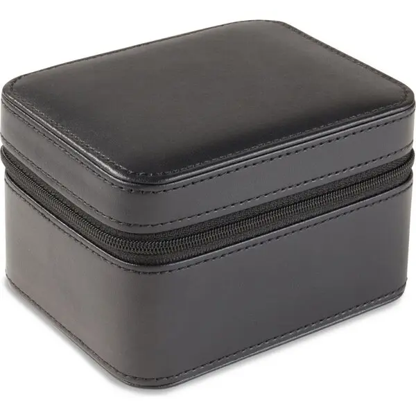 BEY-BERK Matteo Leather Watch Case - Black