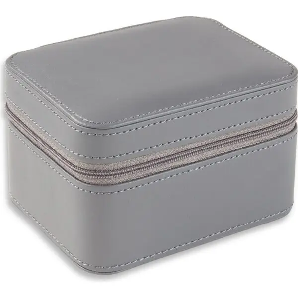BEY-BERK Matteo Leather Watch Case - Grey