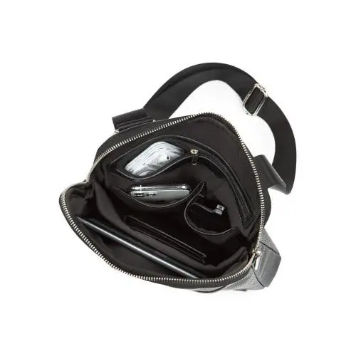 BUGATTI Contrast Crossbody Bag - Black