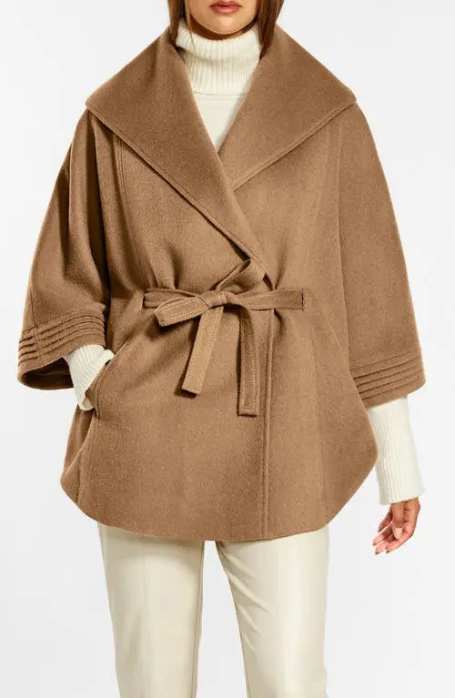 Sentaler Baby Alpaca And Wool Belted Cape - Brown