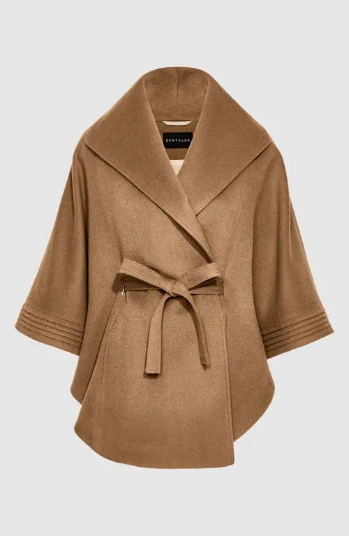 Sentaler Baby Alpaca And Wool Belted Cape - Brown