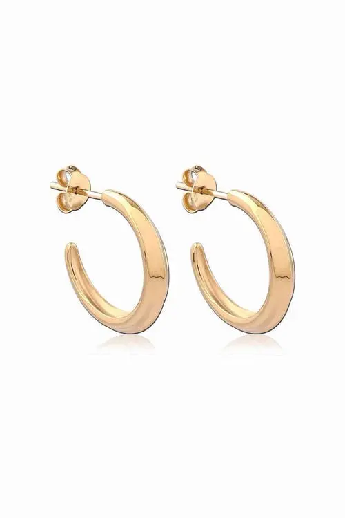 ASTOR & ORION Crescent Hoop Earrings - Gold
