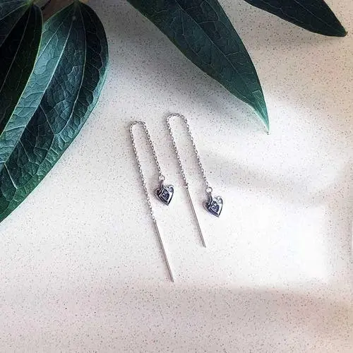 ASTOR & ORION Heart Threader Earrings