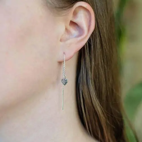 ASTOR & ORION Heart Threader Earrings