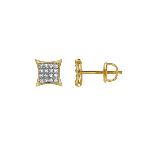 LUVMYJEWELRY Diamond Earrings - 10k Yellow Gold