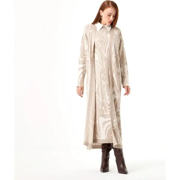MIZALLE Embroidered Cardigan