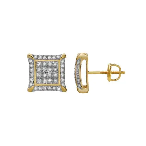 LUVMYJEWELRY Diamond Earrings - 10k Yellow Gold