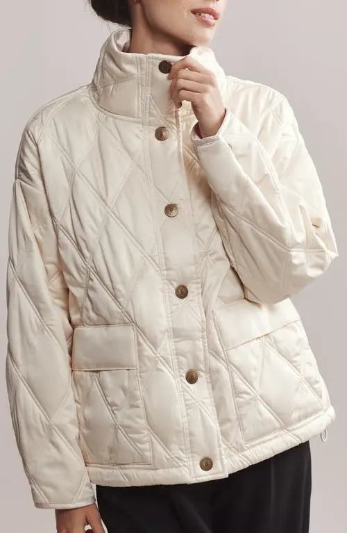 RHONE Dalston Water Repellent Quilted Jacket - Cream