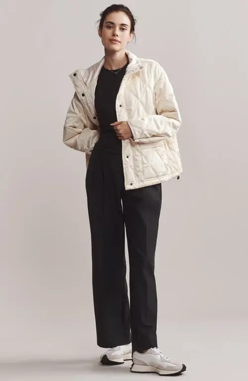 RHONE Dalston Water Repellent Quilted Jacket - Cream