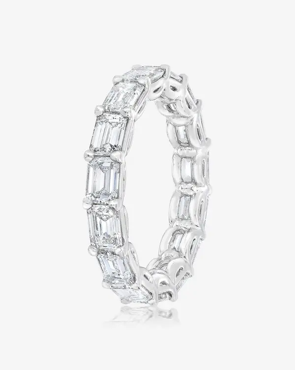 Ring Concierge Sideways Emerald Diamond Eternity Band