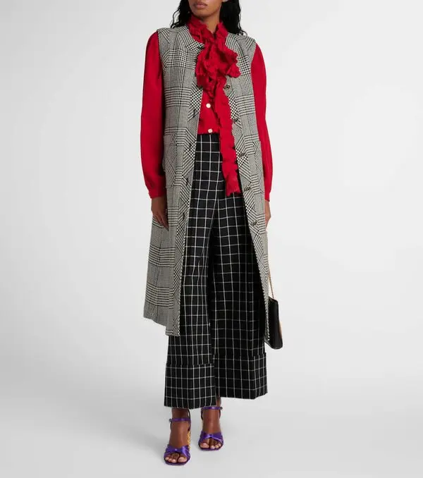 Valentino Garavani Ruffled Silk Crepe De Chine Blouse - Red