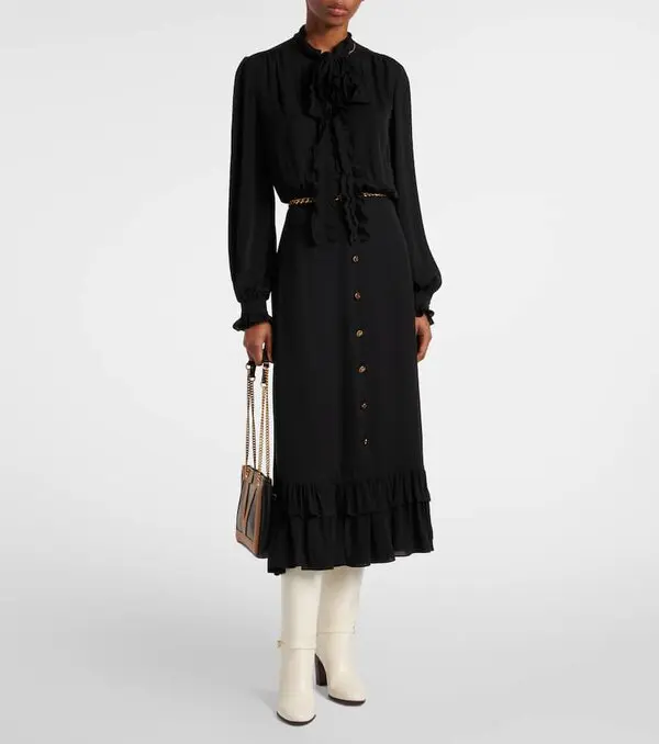 Valentino Garavani Silk Georgette Midi Dress