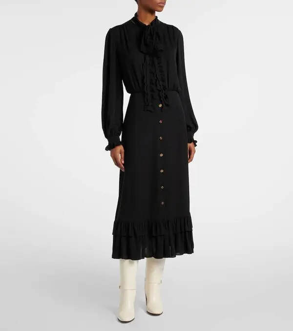 Valentino Garavani Silk Georgette Midi Dress