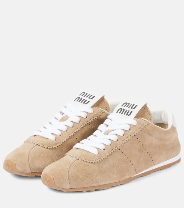 Miu Miu Plume Suede Sneakers