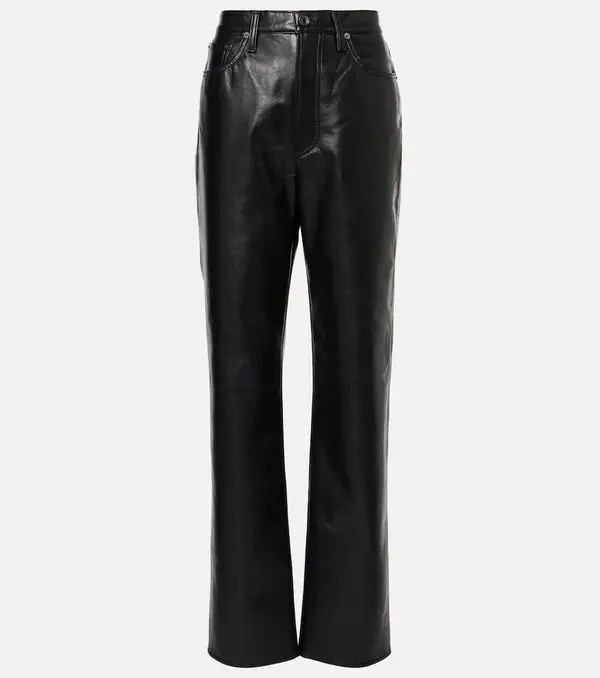 AGOLDE 90's Pinch Waist High-rise Straight Pants - Black