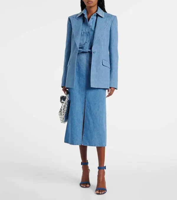 GIANVITO ROSSI Portofino 85 Denim Sandals