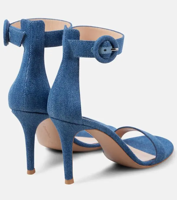 GIANVITO ROSSI Portofino 85 Denim Sandals