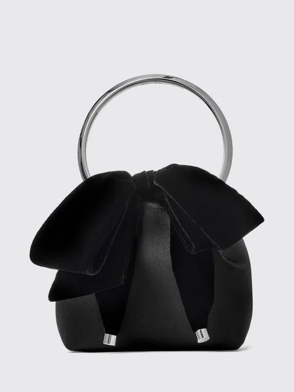 JIMMY CHOO Bow Detail Shoulder Bag - Black