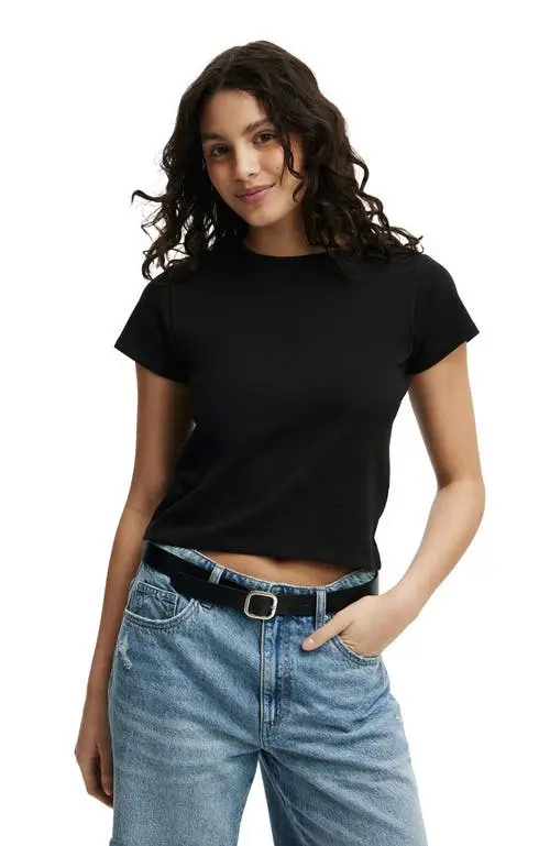COTTON ON 90s Baby Tee - Black