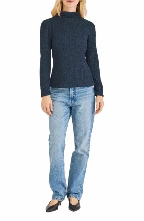 Rebecca Taylor Taryn Knit Top - Navy